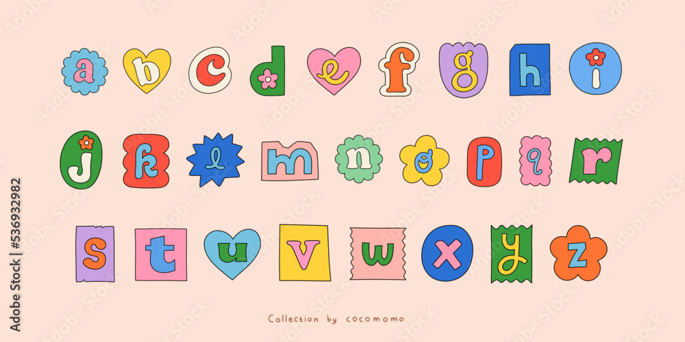 Ransom Note Letter Cut Out Alphabet Stock Vector | Adobe Stock