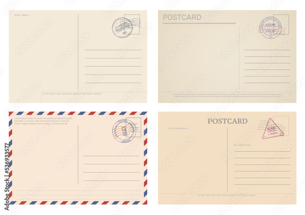 Vintage Travel Postcard Template