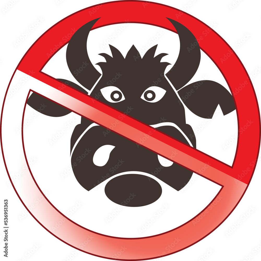 Sign with a bull with red circle and line through it. Signifying truth ...