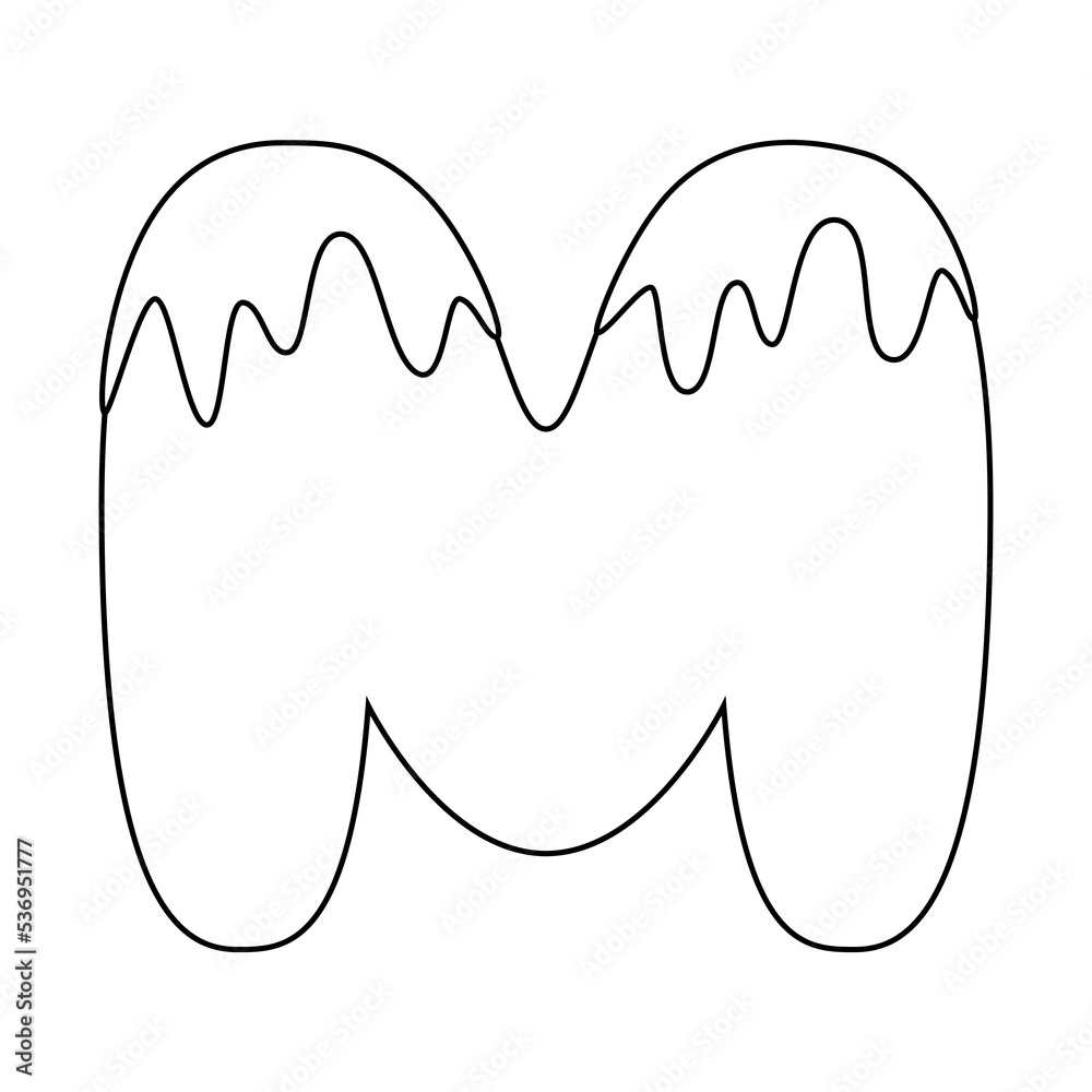 Coloring page with Letter M for kids Stock Vector | Adobe Stock