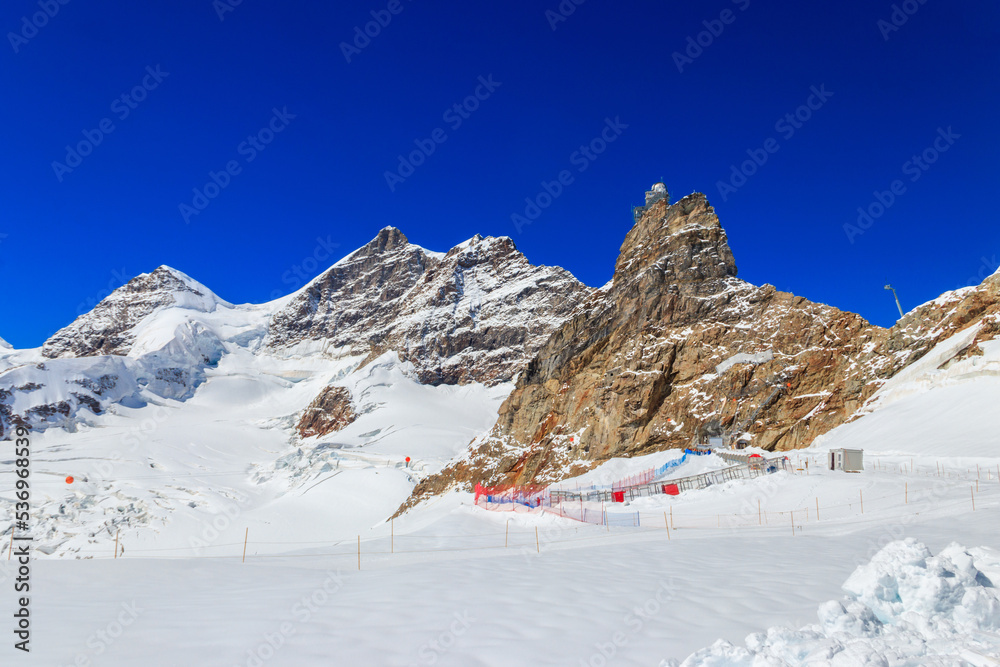 View of Sphinx Observatory on Jungfraujoch, one of the highest ...