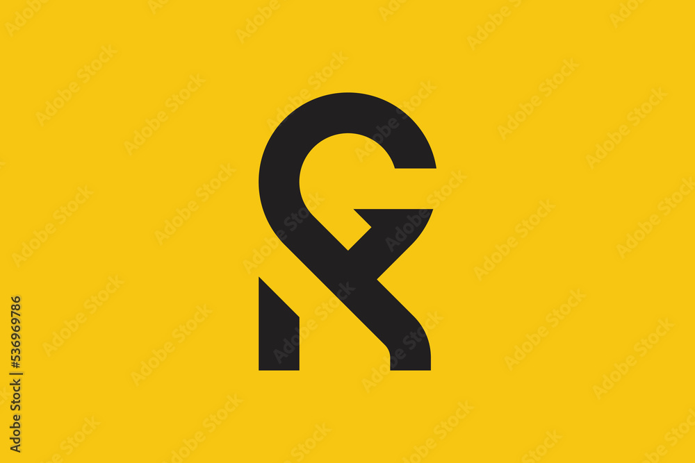Minimal RG logo. Icon of a GR letter on a luxury background. Logo idea ...