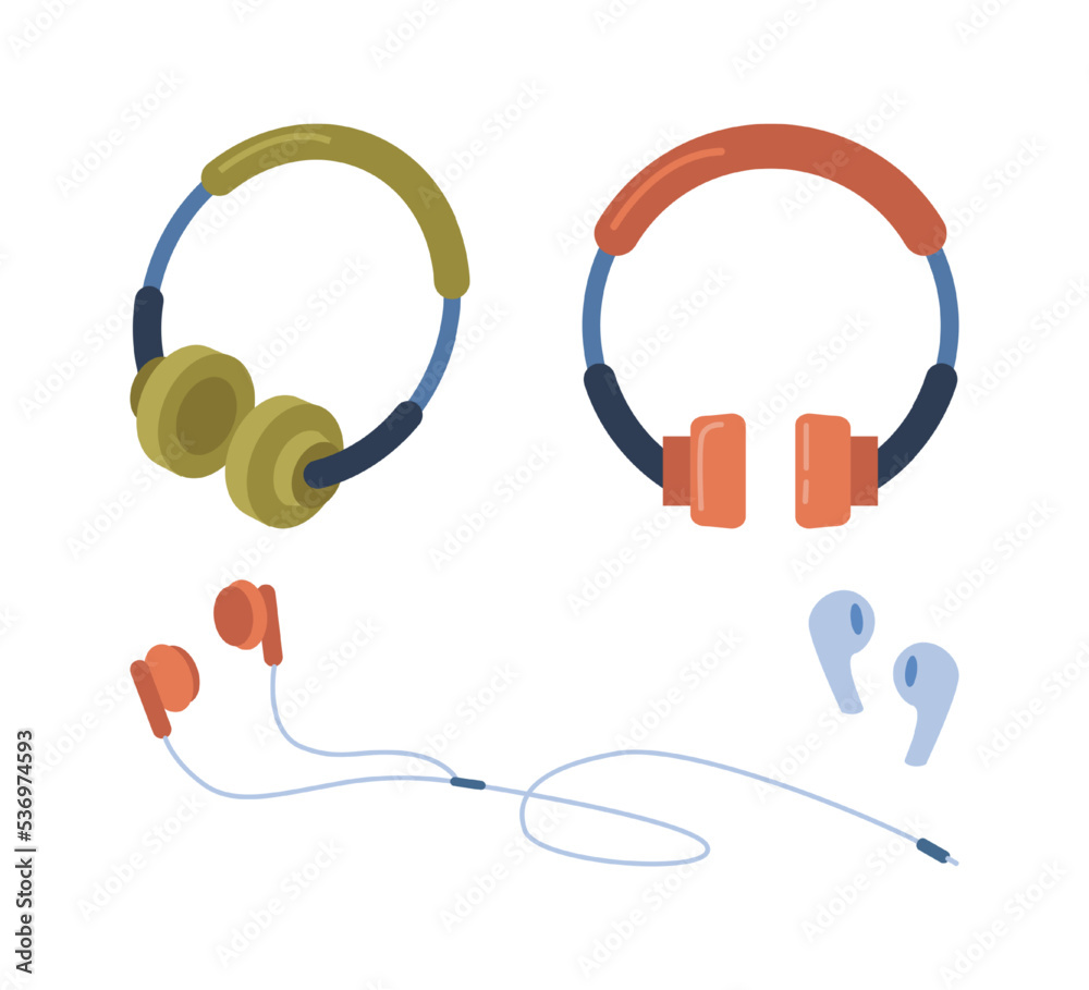 Earphones with wire or wireless, bluetooth technology devices for ... Earphones with wire or wireless, bluetooth technology devices for ...