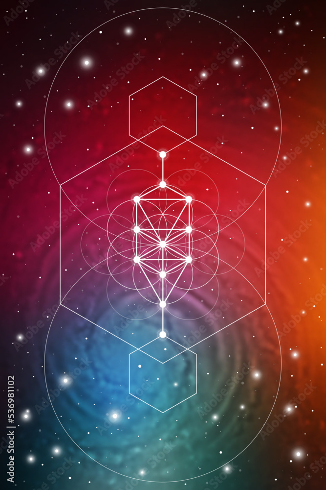 Flower of life. Tree of life. Sacred geometry spiritual new age ...