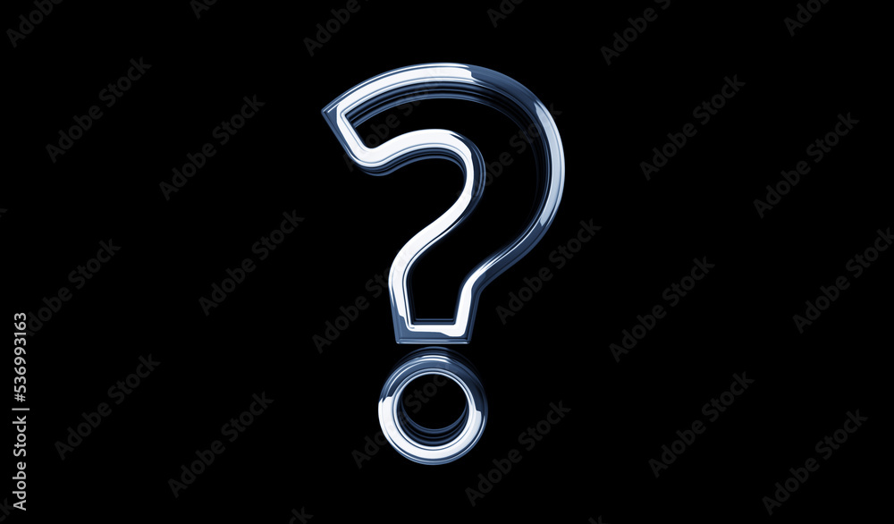Question mark search and quest symbol digital 3d illustration Stock ...