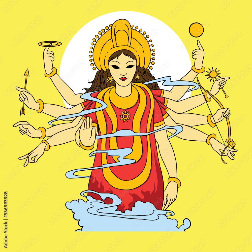 Shubh Navratri Festival Background with hindi calligraphy shubh ...