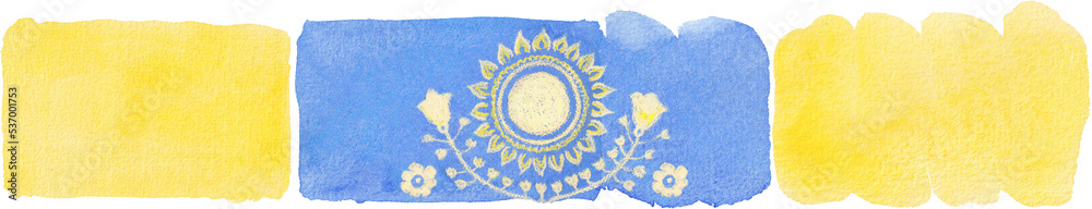 Ukraine banner. Folk pattern in the colors of the national flag of ...