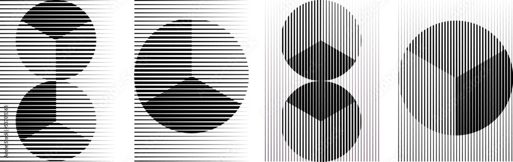 Art composition with lines .Modern art design .Design elements set ...