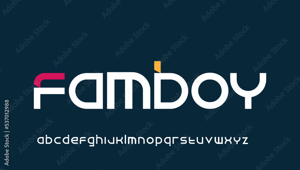 Famboy typography letter logo design Stock Vector | Adobe Stock