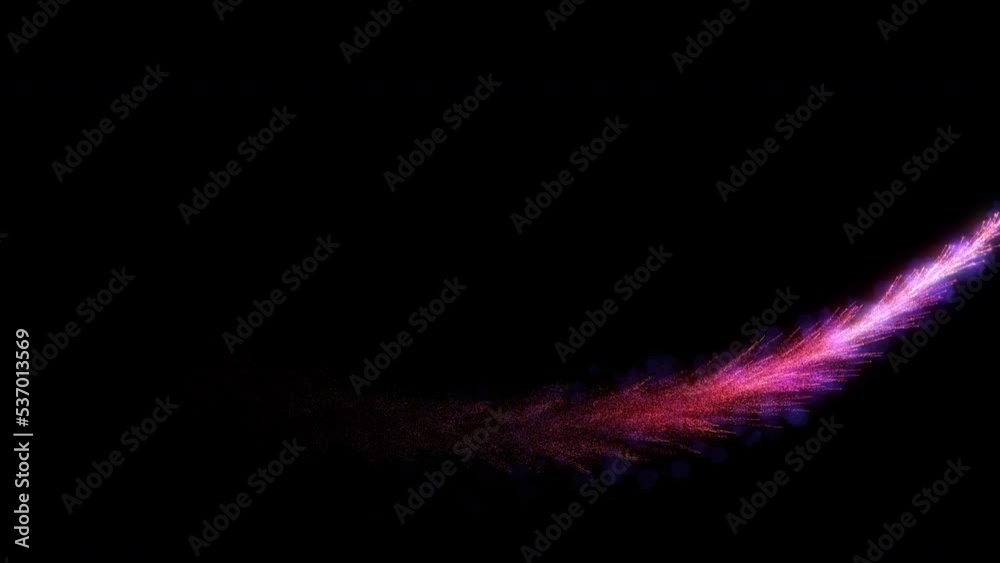 Trail of glowing particles. Festive effect. Overlays 4k. Bokeh particle ...