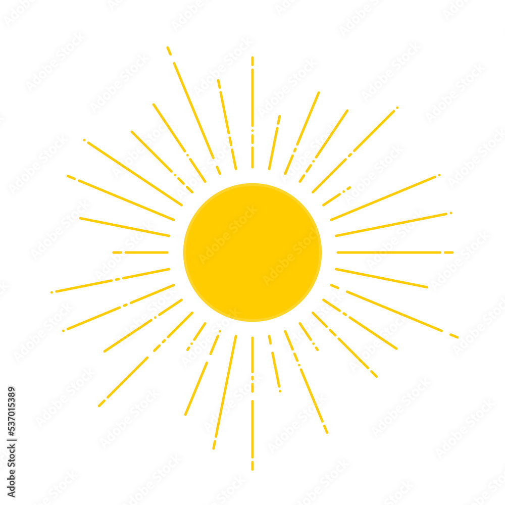 Simple sun vector Stock Vector | Adobe Stock