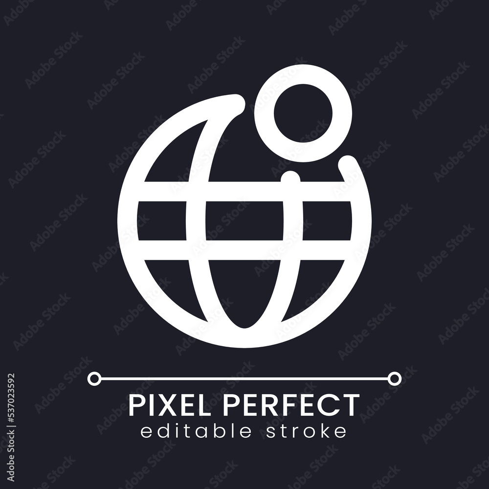 Internet network notification pixel perfect white linear ui icon for ...