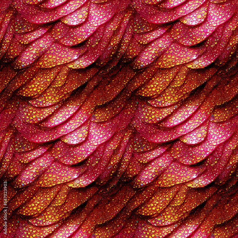 Shimmer Scales Pattern • Luxury Red Dragon Collection Digital ...