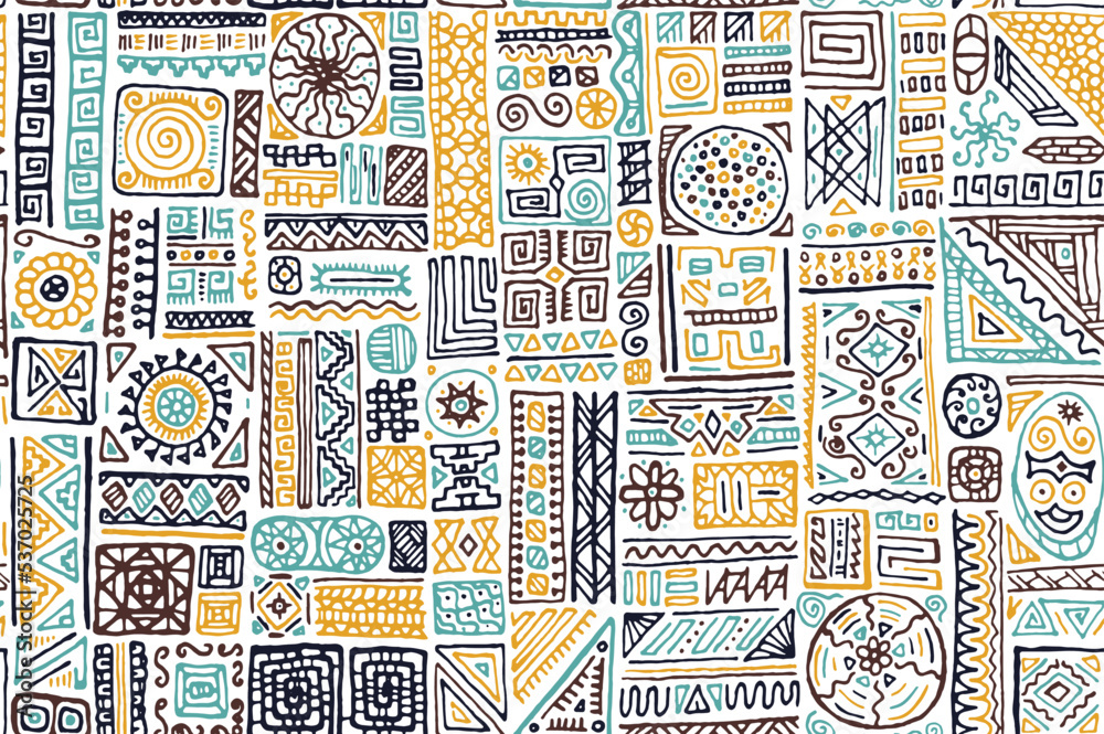 Traditional african vector seamless pattern design Stock Vector | Adobe ...