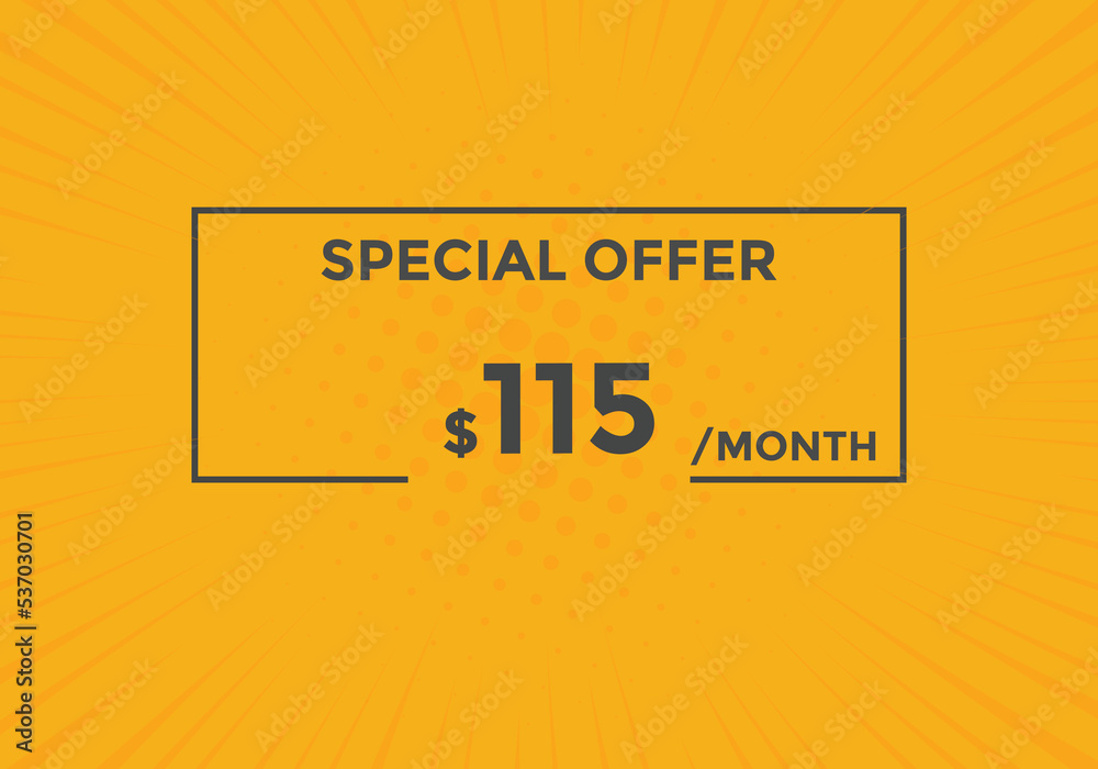 115 USD Dollar Month Sale Promotion Banner Special Offer 115 Dollar 115-usd-dollar-month-sale-promotion-banner-special-offer-115-dollar