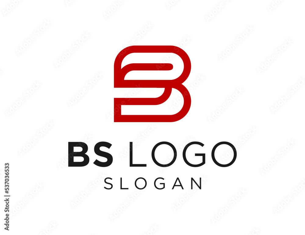 logo design about initials BS on white background. created using the ...
