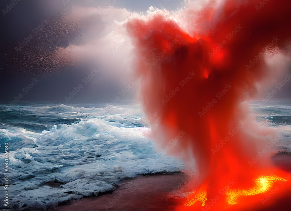 Burn Forest Night Heat Red Inferno Explosion Bush Disaster Lava Blaze ...