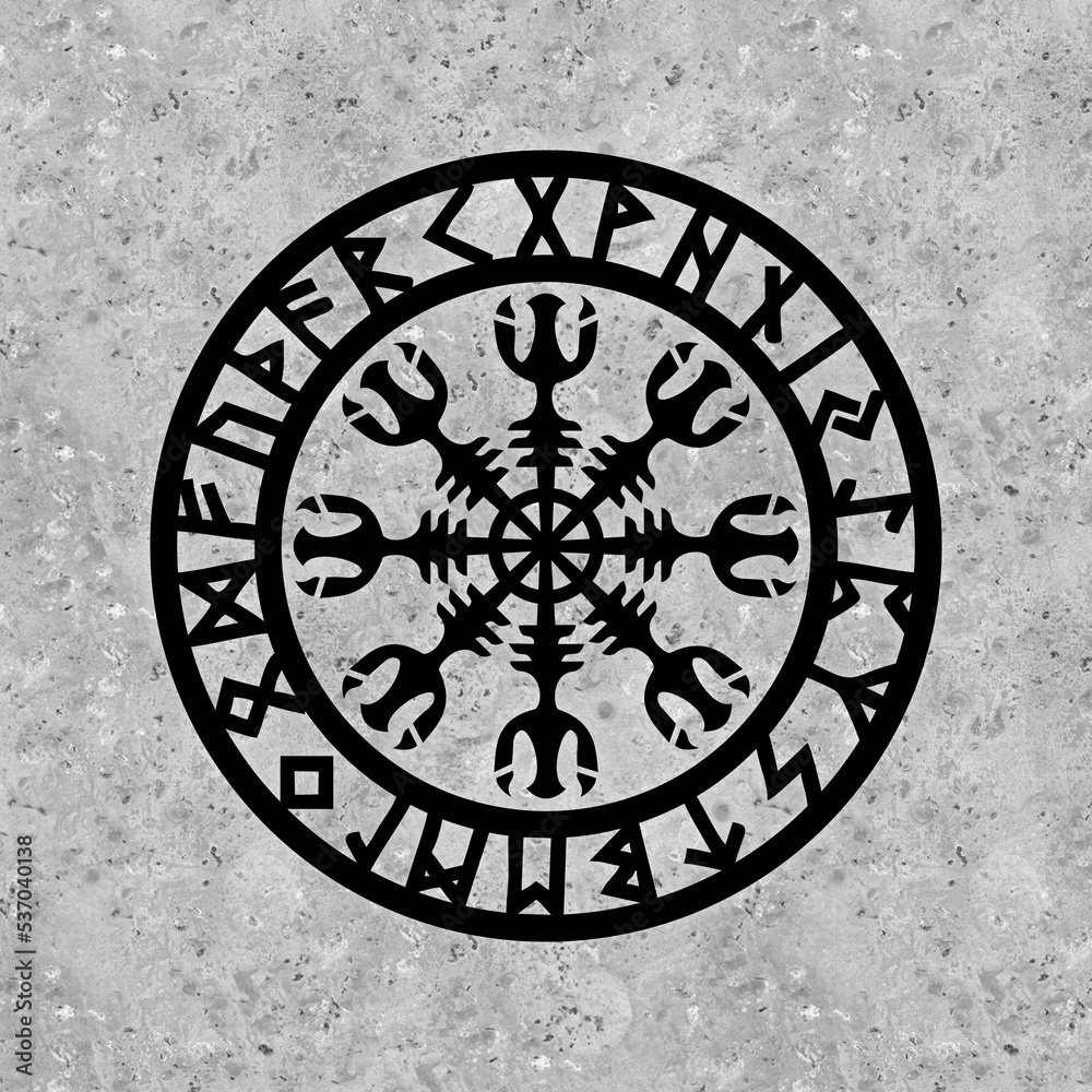 Helm of Awe, Aegishjalmur, viking protection symbol, Norse mythology ...
