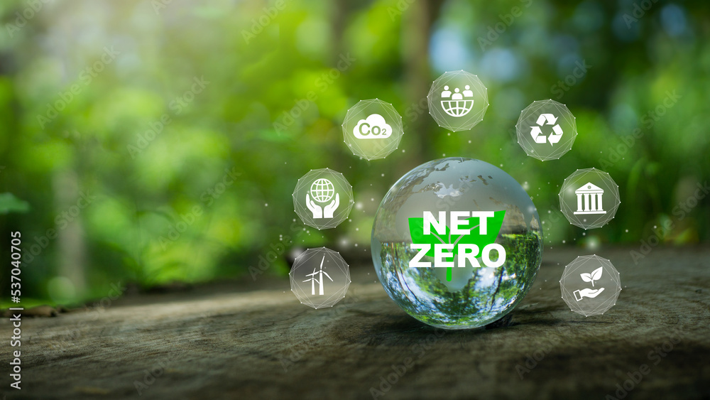 Net zero icon and carbon neutral concept.Net Zero Emissions Goals ...