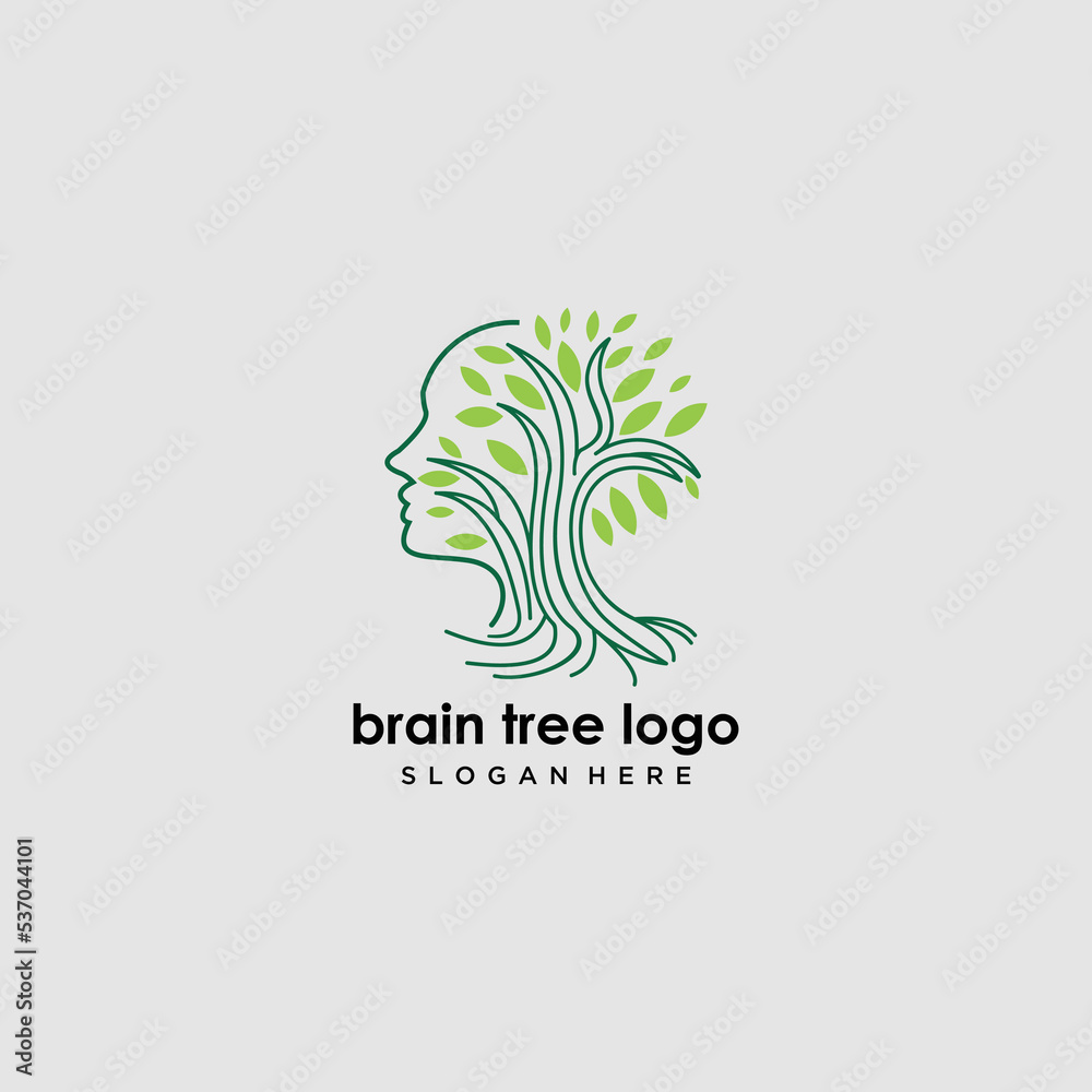 tree brain logo concept. human mind, growth , innovation, thinking ...