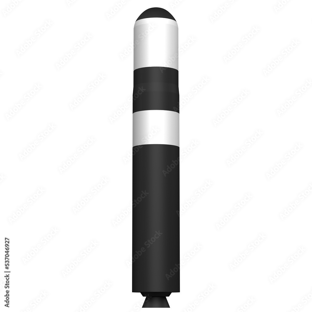 3d rendering illustration of a SLBM submarine launched intercontinental ...