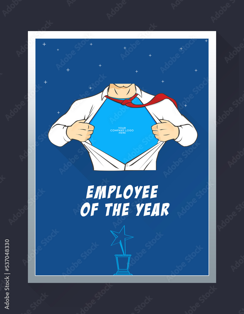 Corporate award function. Super hero theme. Conceptual and creative ...