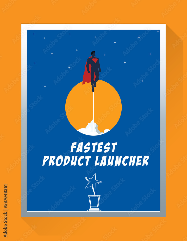 Corporate award function. Super hero theme. Conceptual and creative ...