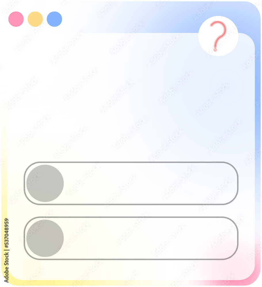 Modern Glass Window Quiz App UI Frame Stock Illustration | Adobe Stock