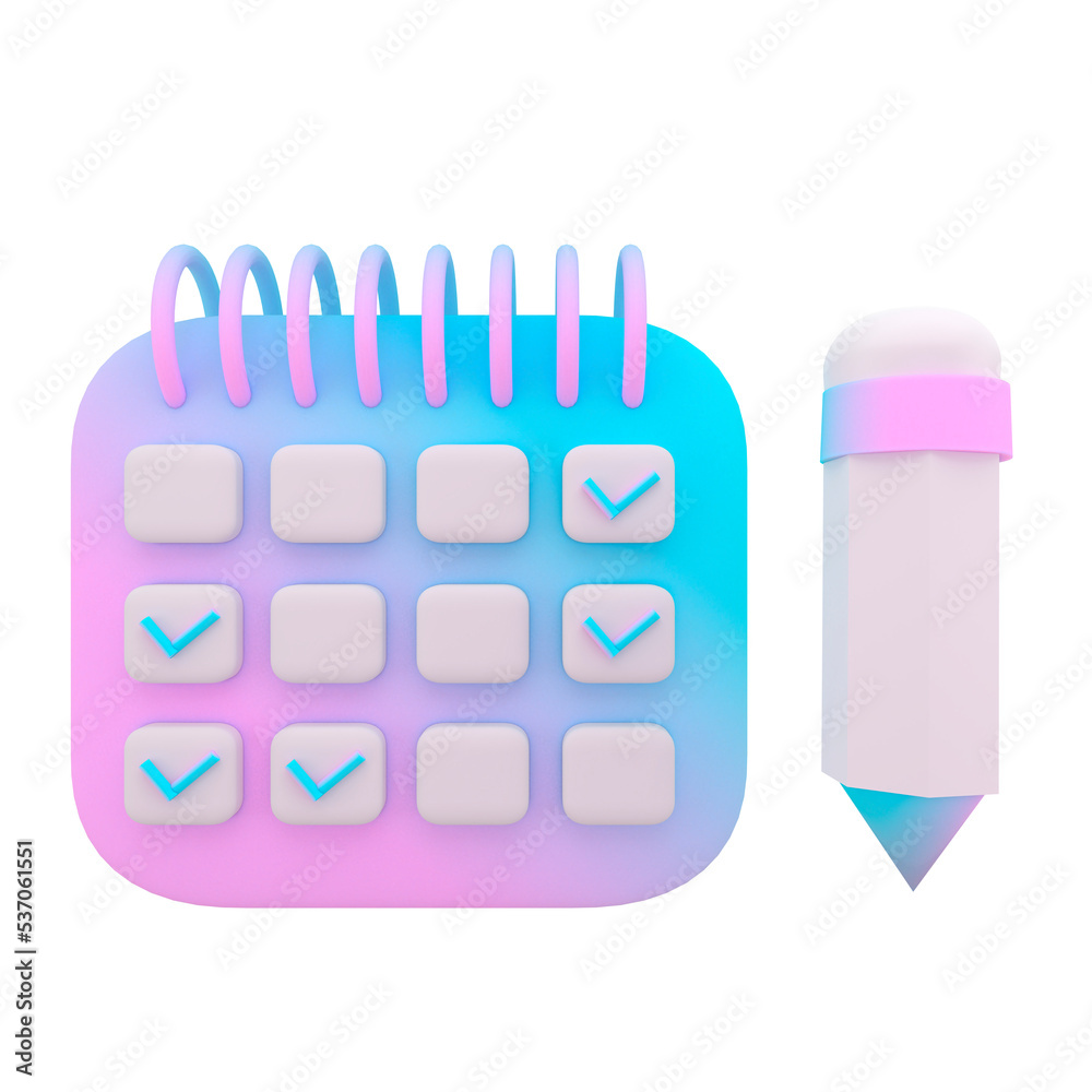 3d paper clipboard task management todo check list with pencil, fast ...