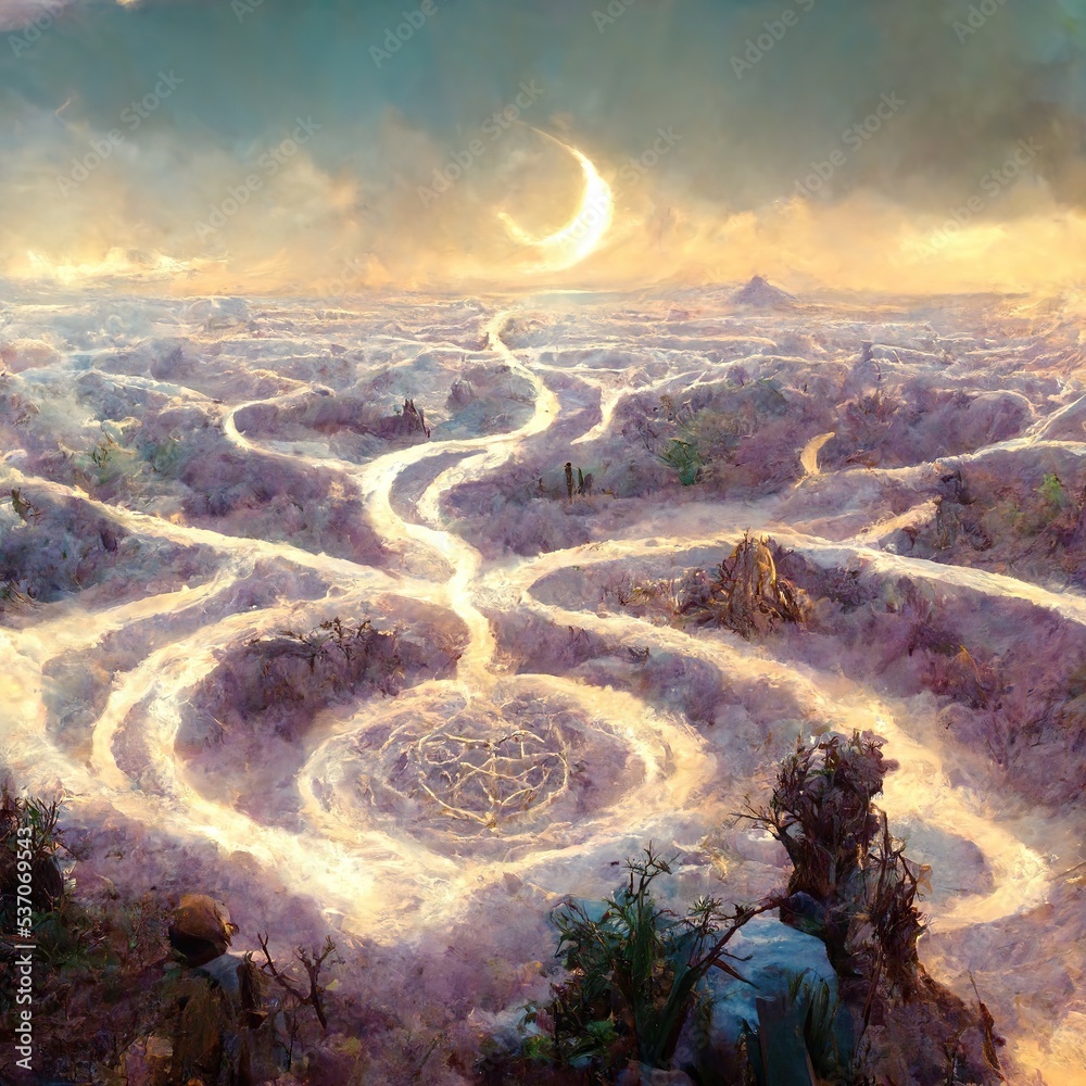 arcane pathfinder skylines with astral cartography Stock Illustration ...