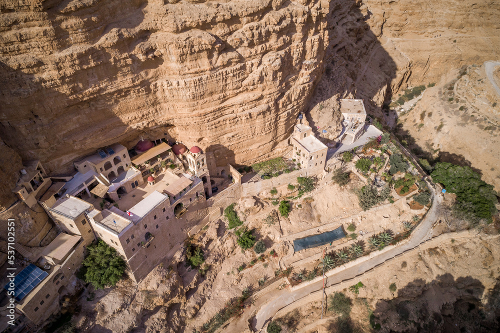 Israel. St. George Orthodox Monastery in Wadi Qelt in Judean desert ...