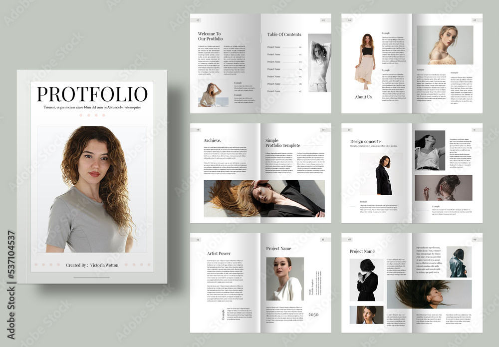 Portfolio Magazine Layout Stock Template | Adobe Stock