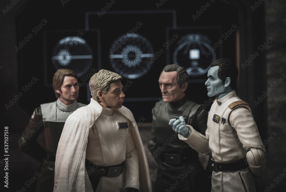 NEW YORK USA, OCT 26 2022: Scene from Star Wars with Moff Tarkin, Grand ...