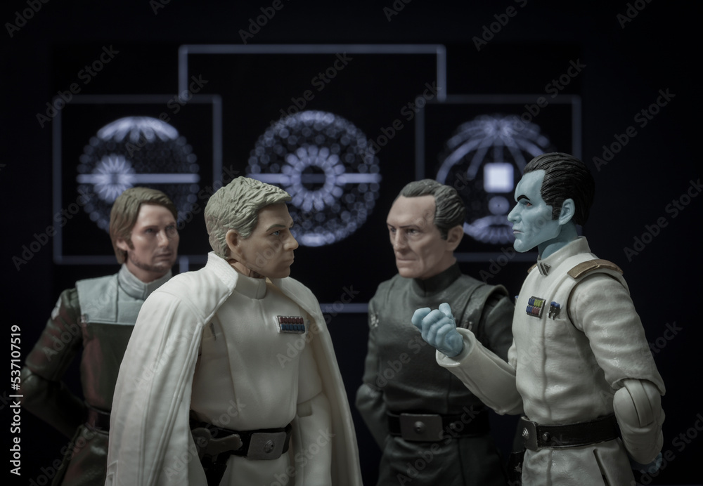 NEW YORK USA, OCT 26 2022: Scene from Star Wars with Moff Tarkin, Grand ...