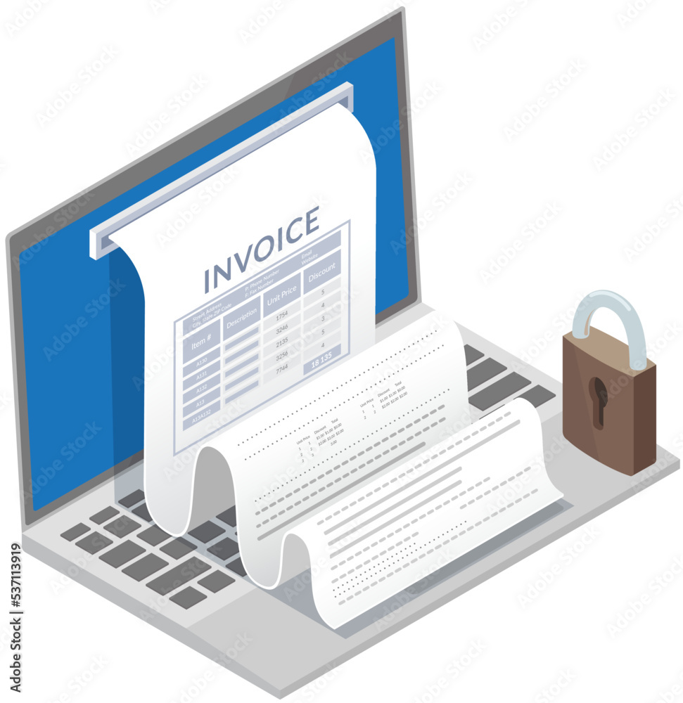 Sending and receiving payment using electronic invoice. Financial ...