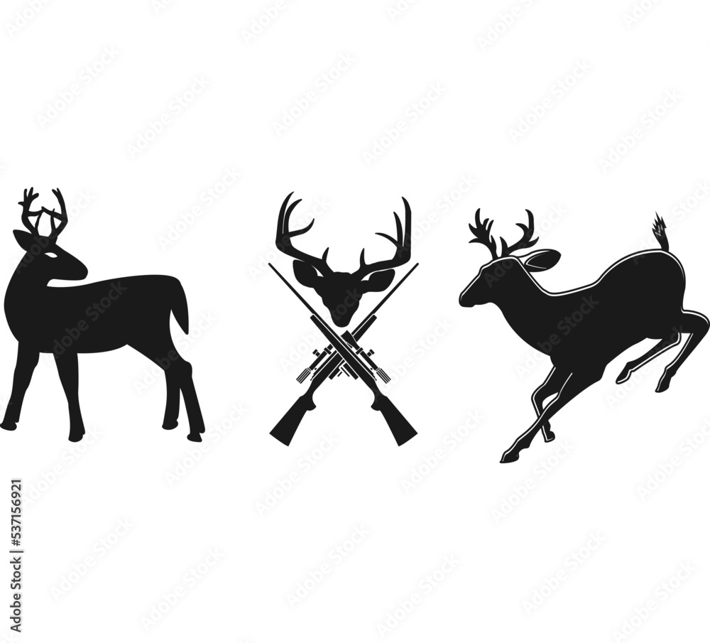 Hunting SVG Bundle Cut File, Hunter Svg, Deer Antlers Svg, Deer Svg ...