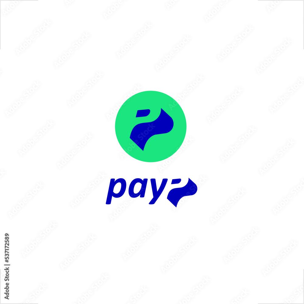 pay logo money bill design Stock Vector | Adobe Stock
