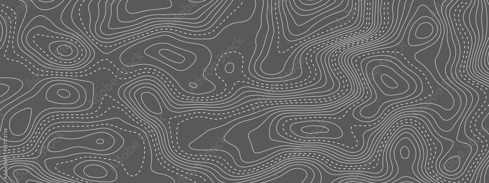 Black and white wavy abstract topographic map contour, lines Pattern ...
