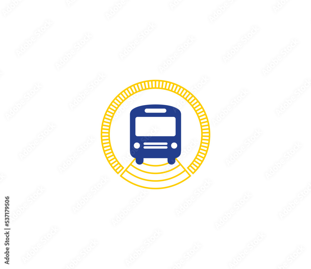 Coin Bus logo. Money Bus icon app. Vector logo design template Stock ...