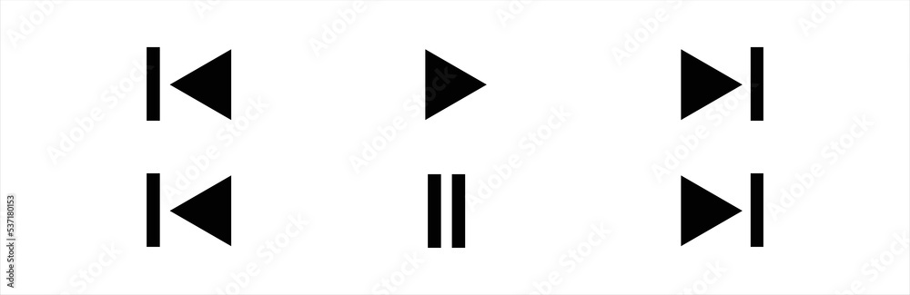 Play and pause icon set. Media player icon set. Music player icon set ... Play and pause icon set. Media player icon set. Music player icon set ...