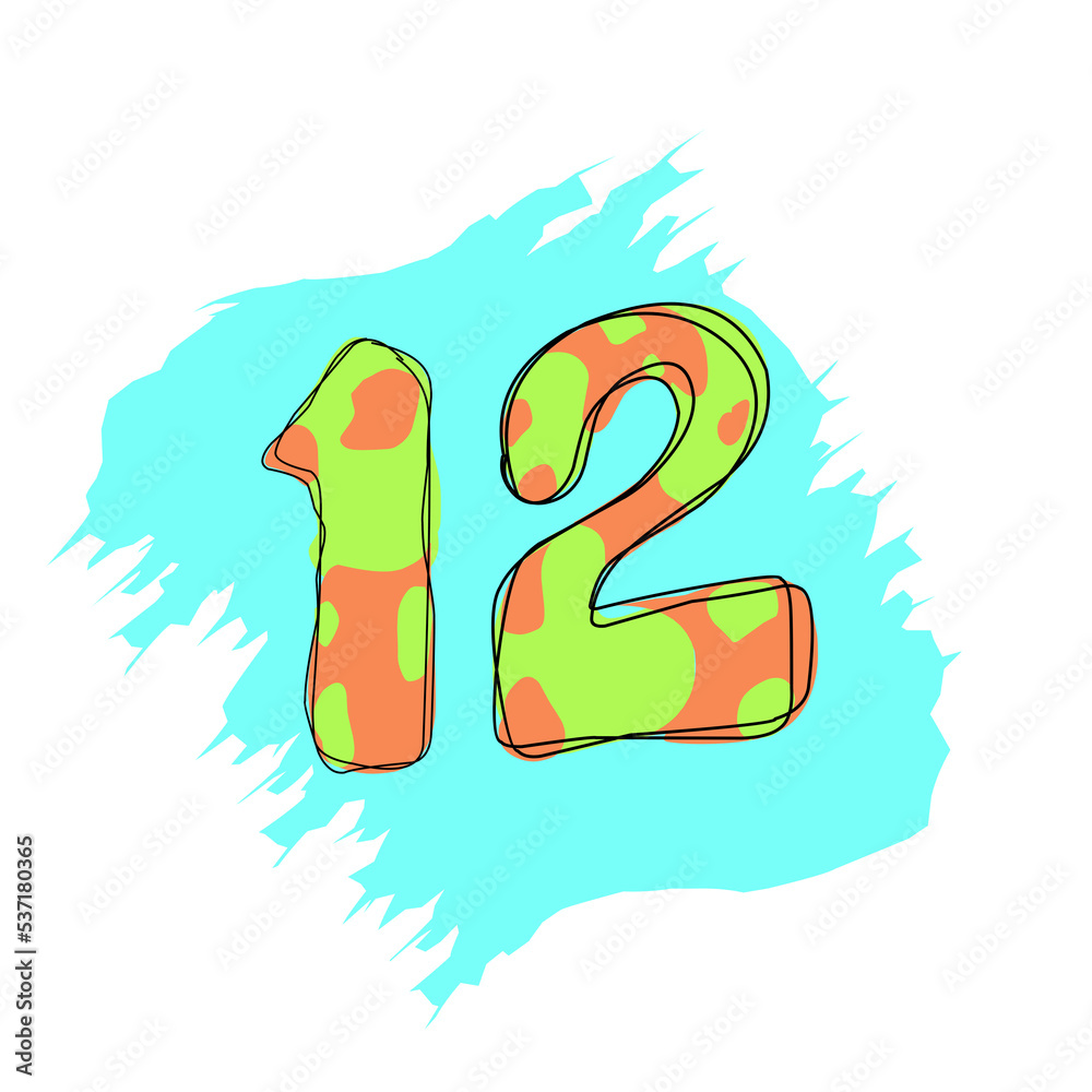 Paper number 12 letters. Realistic 3D multi layer papercut effect on ...