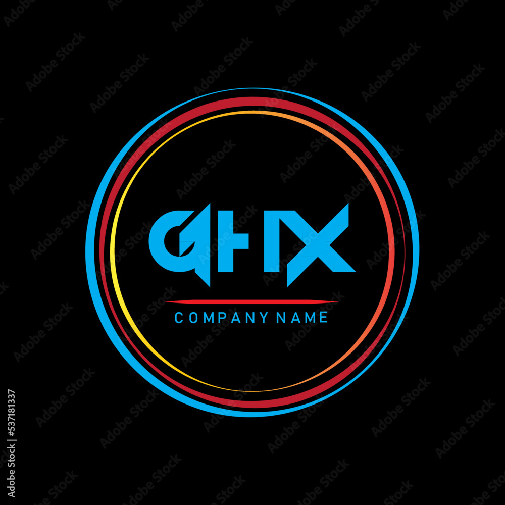 G H X letter .GHX simple logo for company .letter monogram logo design ...