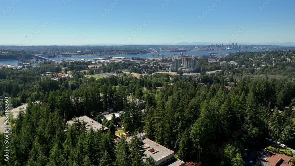 Aerial View Of Capilano University Campus Buildings In North Vancouver ...