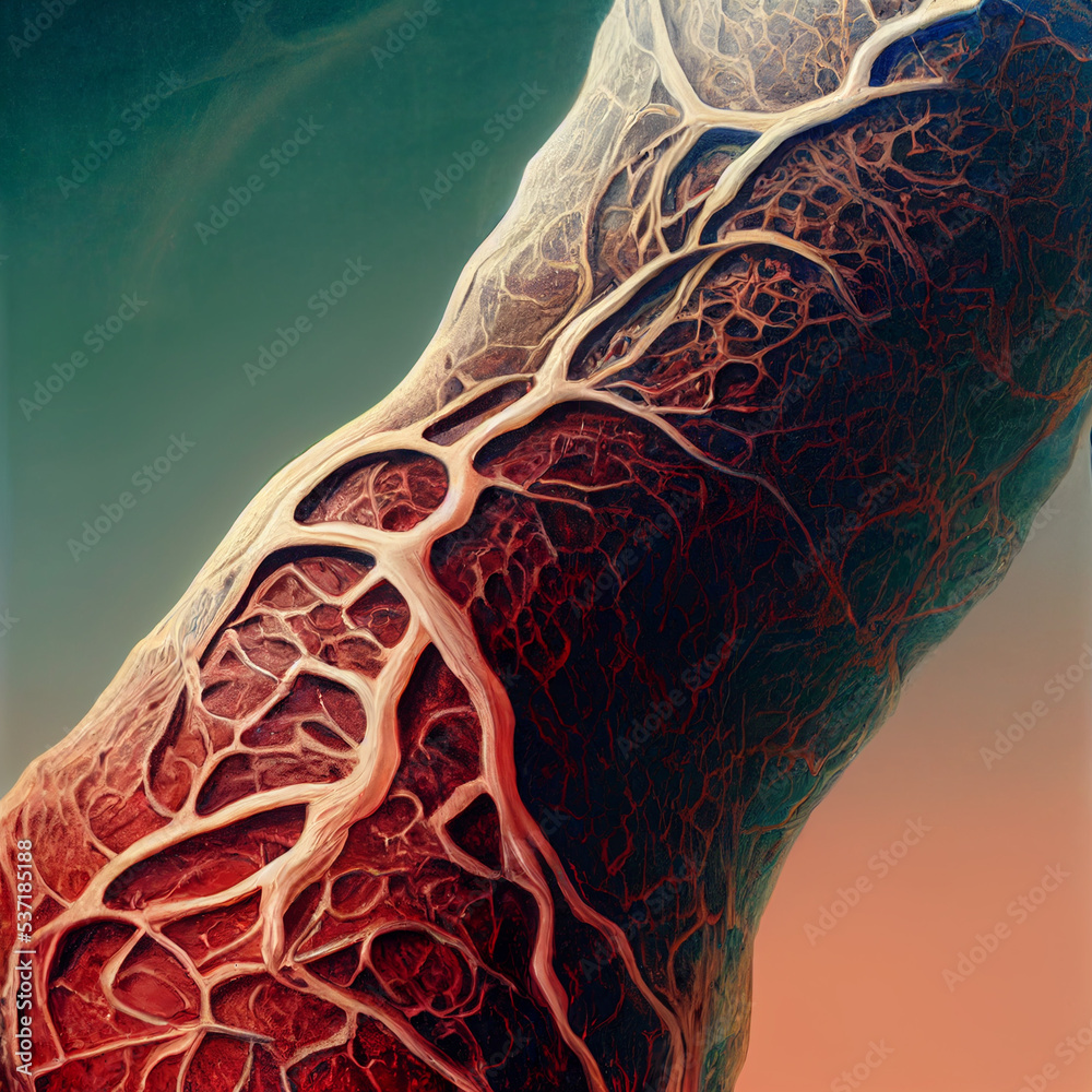 Image of blood vessels and veins in the human body Stock Illustration ...