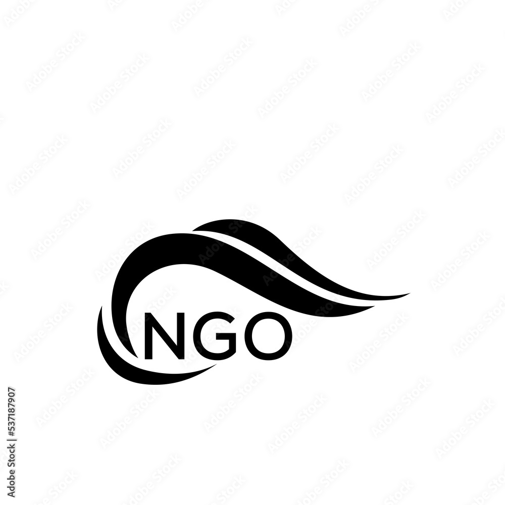 NGO letter logo. NGO blue image. NGO Monogram logo design for ...