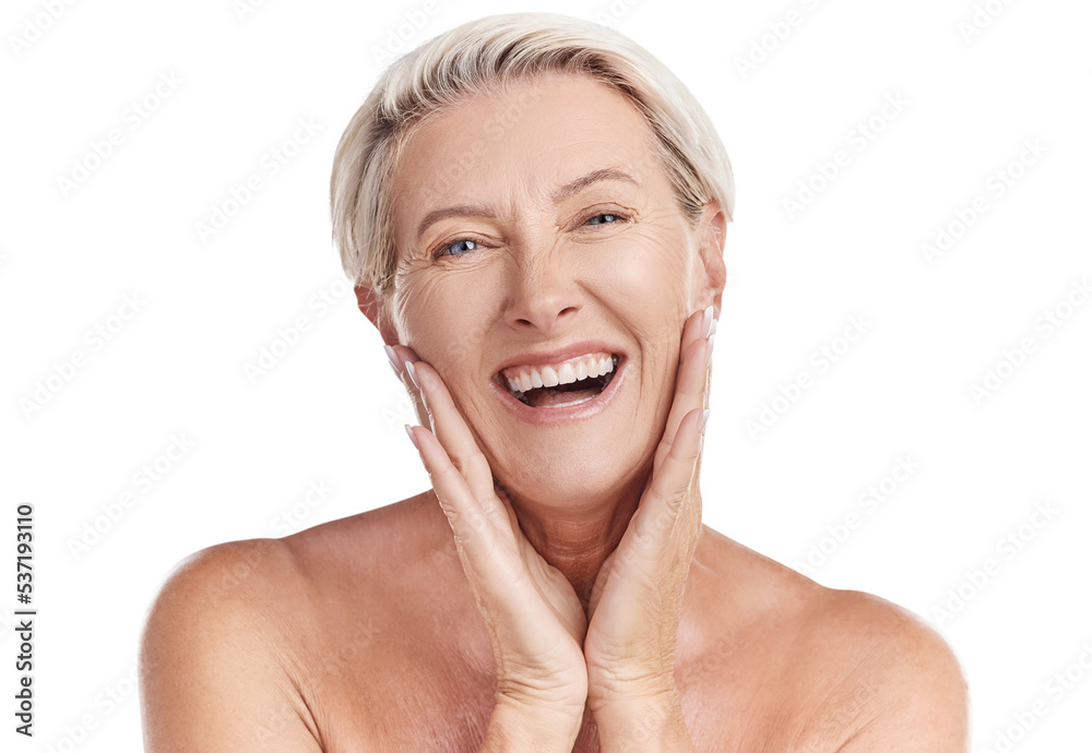 Portrait Of A Happy Smiling Mature Caucasian Woman Looking Positive And
