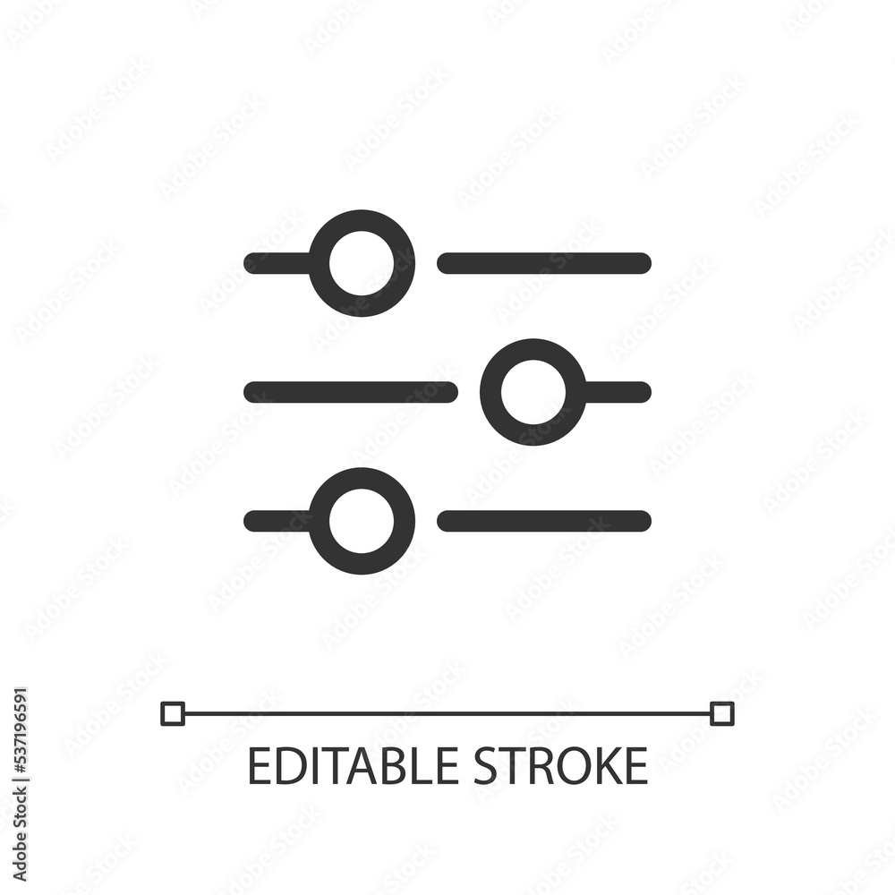 Filters button pixel perfect linear ui icon. Choice options menu ...