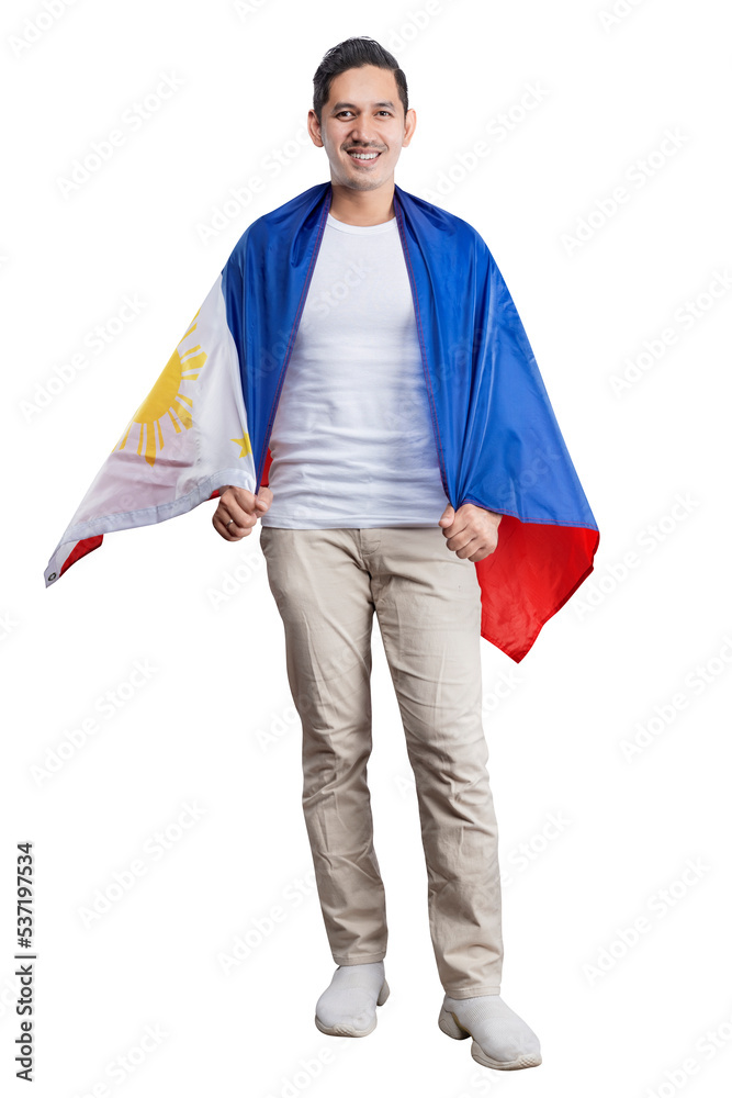 Asian men celebrate the Philippines' independence day on 12 June by ...