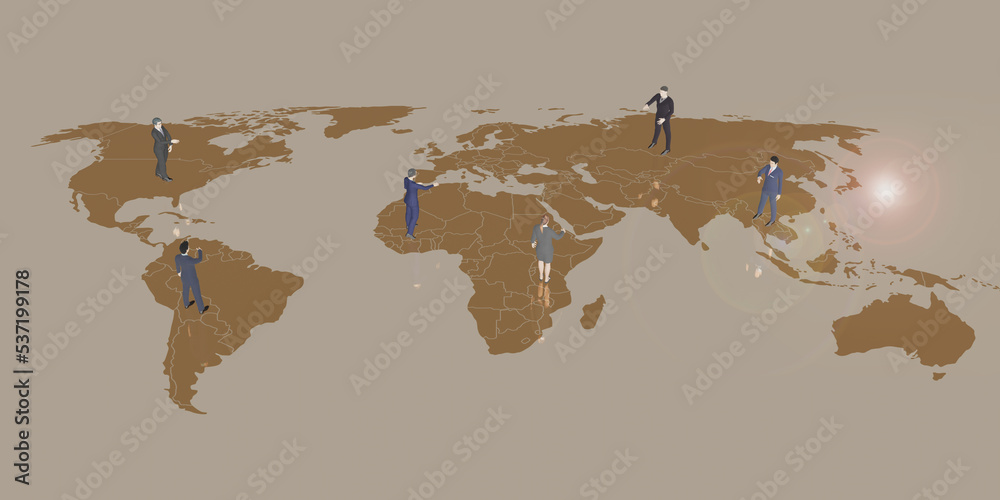 Entrepreneurs Connecting People from Around the World and World Map ...