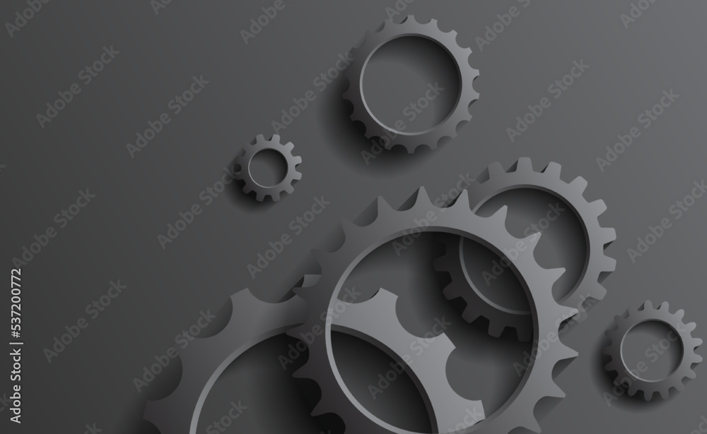 Elements of gears. Vector illustration of gears of different tooth ...